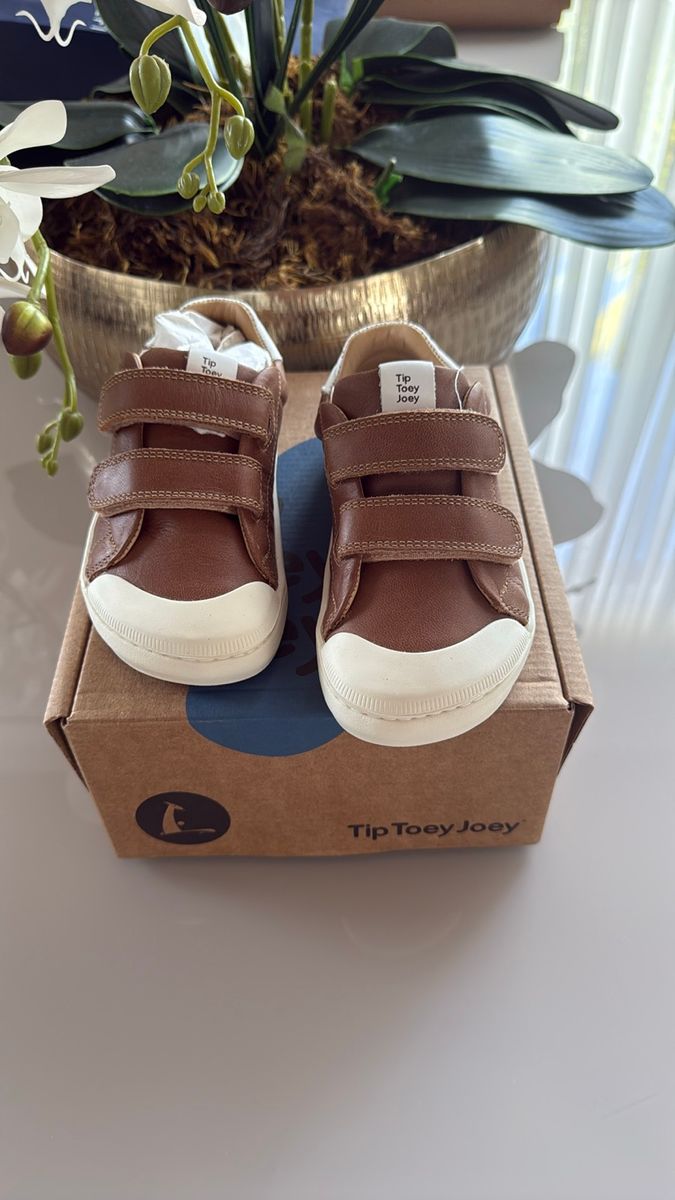 Tênis Couro Caramelo, Tio Toey Joey | Calçado Infantil para Meninos Tip ...