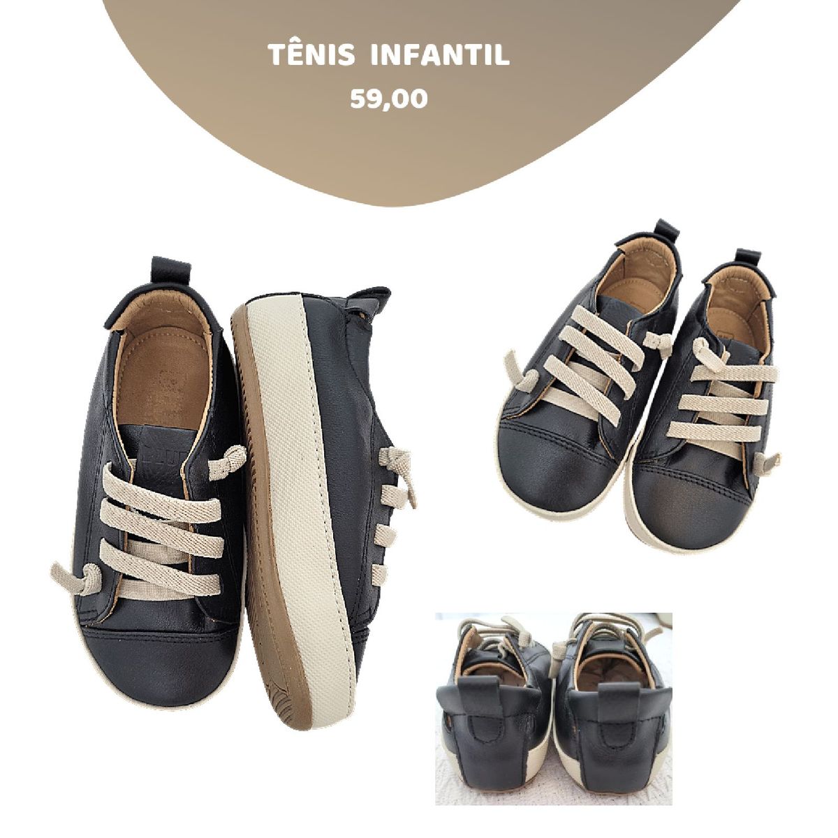 Tênis em Couro Infantil - Produto Novo! | Calçado Infantil para Meninos ...