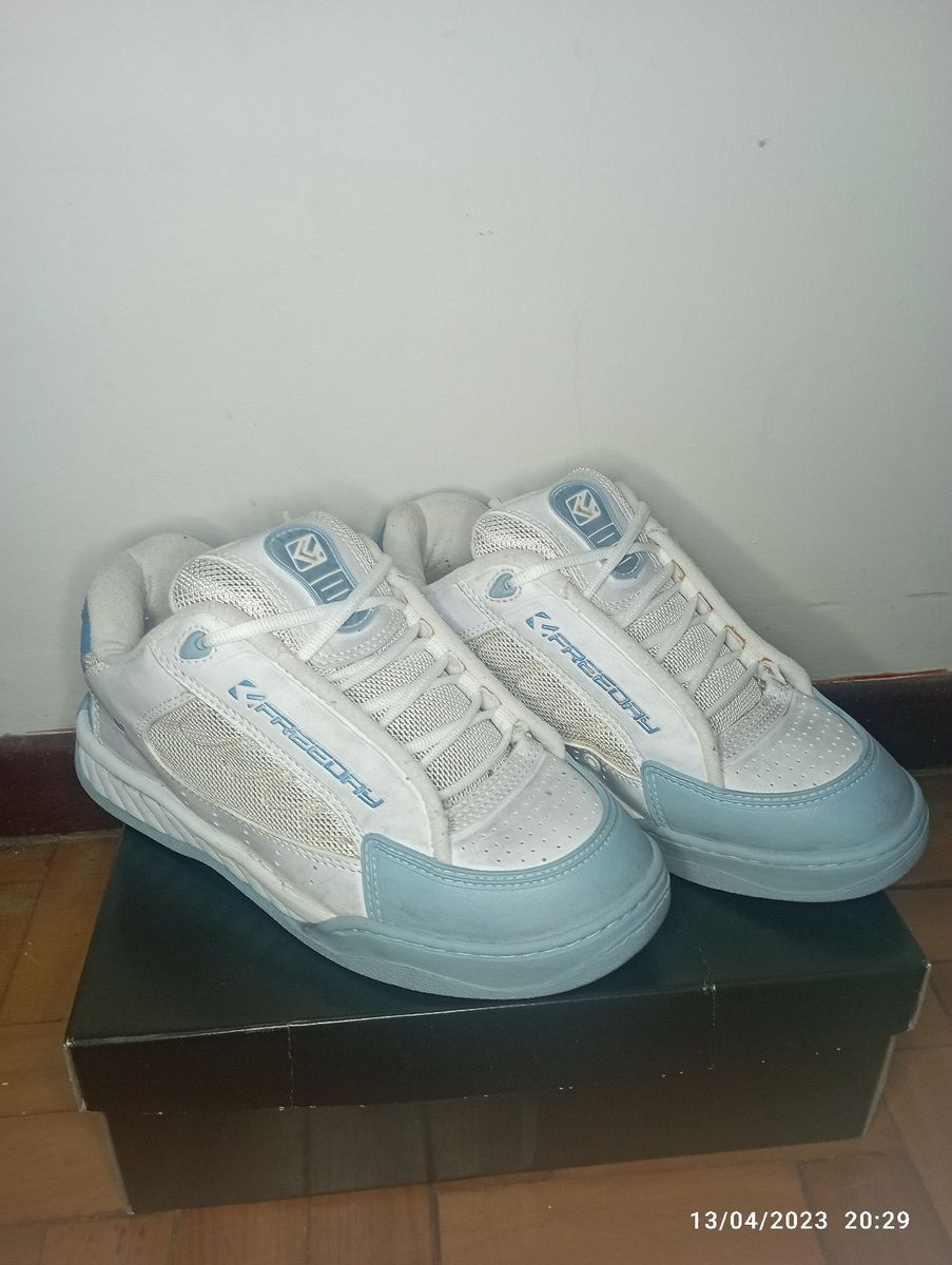 Tenis Estilo Anos 2000 Freeday Element Branco e Azul | Tênis Masculino ...