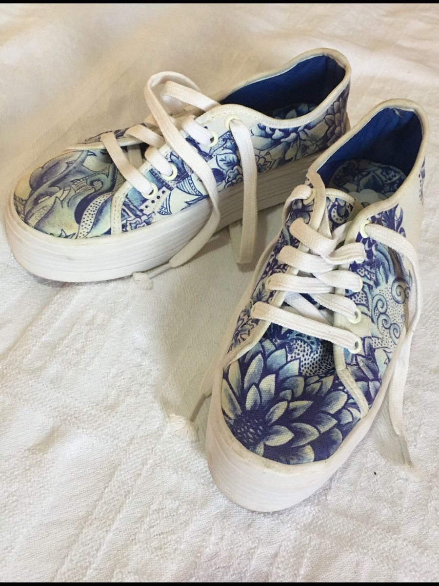 Tênis Farm Azul Florido | Tênis Feminino Farm Usado 73264749 | enjoei