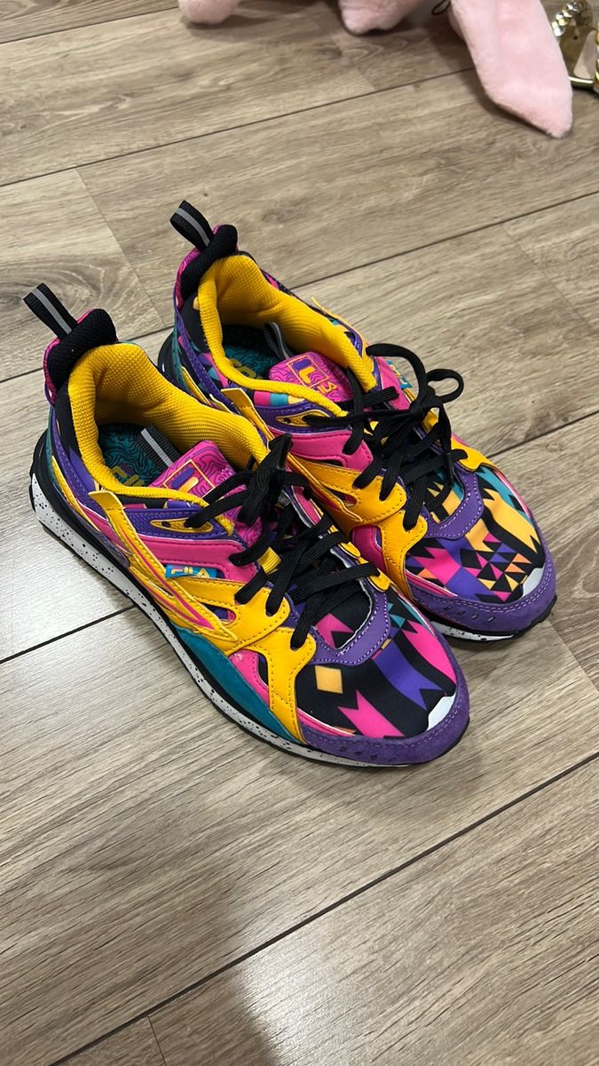 Tenis Fila Colorido | Tênis Feminino Fila Usado 84490936 | enjoei