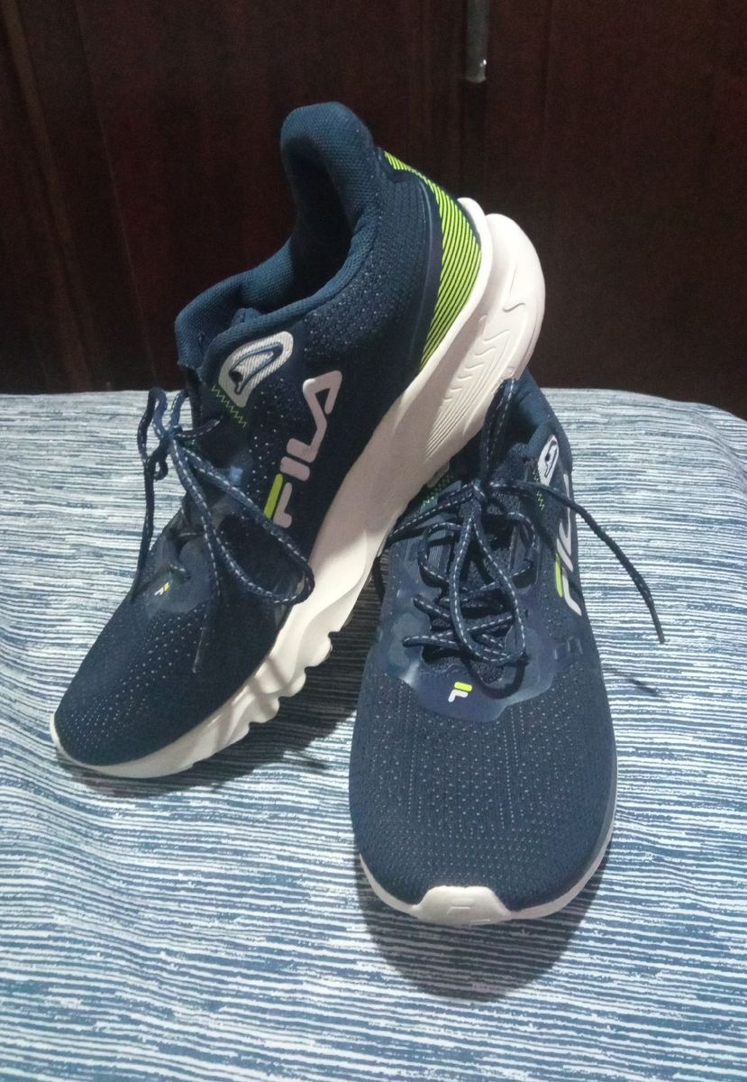 Tênis Fila Revelation, Original, Masculino Numeração Especial ,côr Azul ...