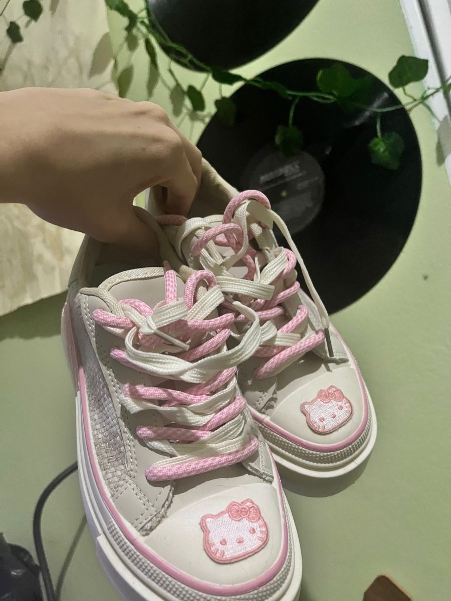 Tênis Hello Kitty Rosa Novo | Tênis Feminino Hello Kitty Nunca Usado ...