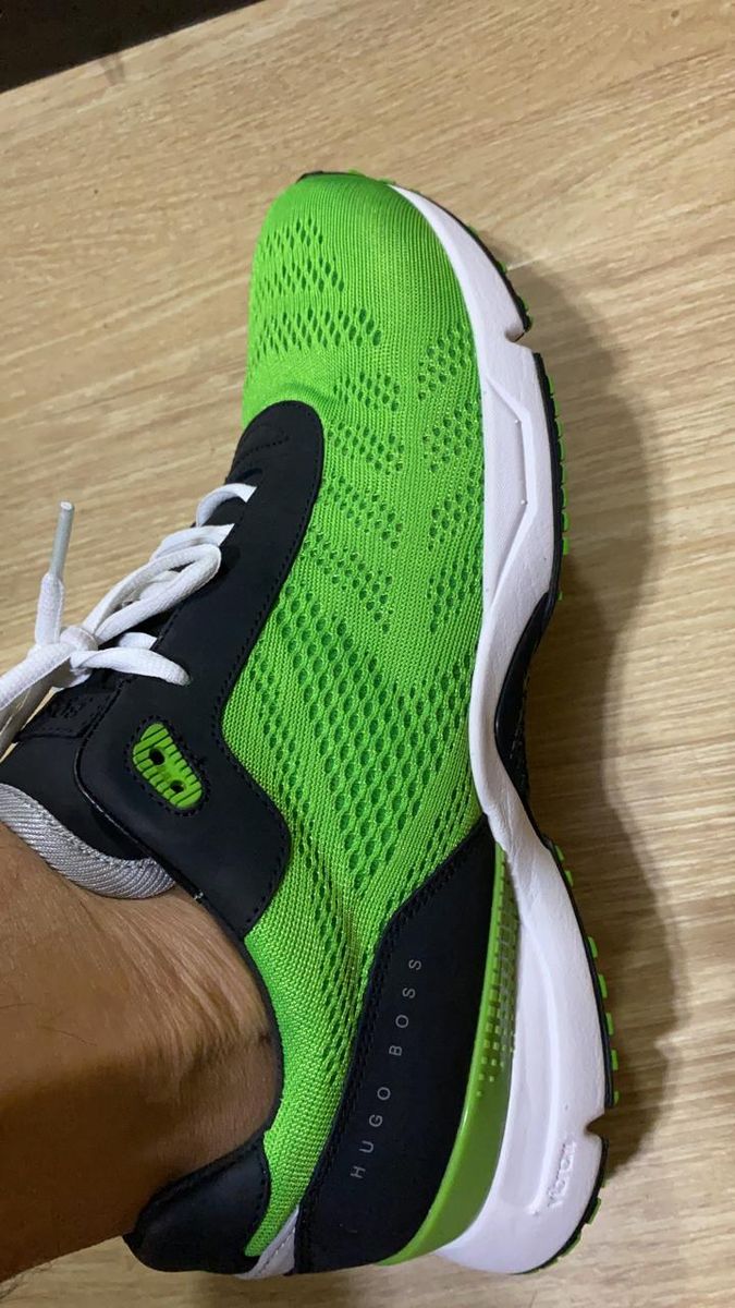 Tenis Hugo Boss - Solado Vibram - Verde - Modelo Veloz - Tamanho 43 ...