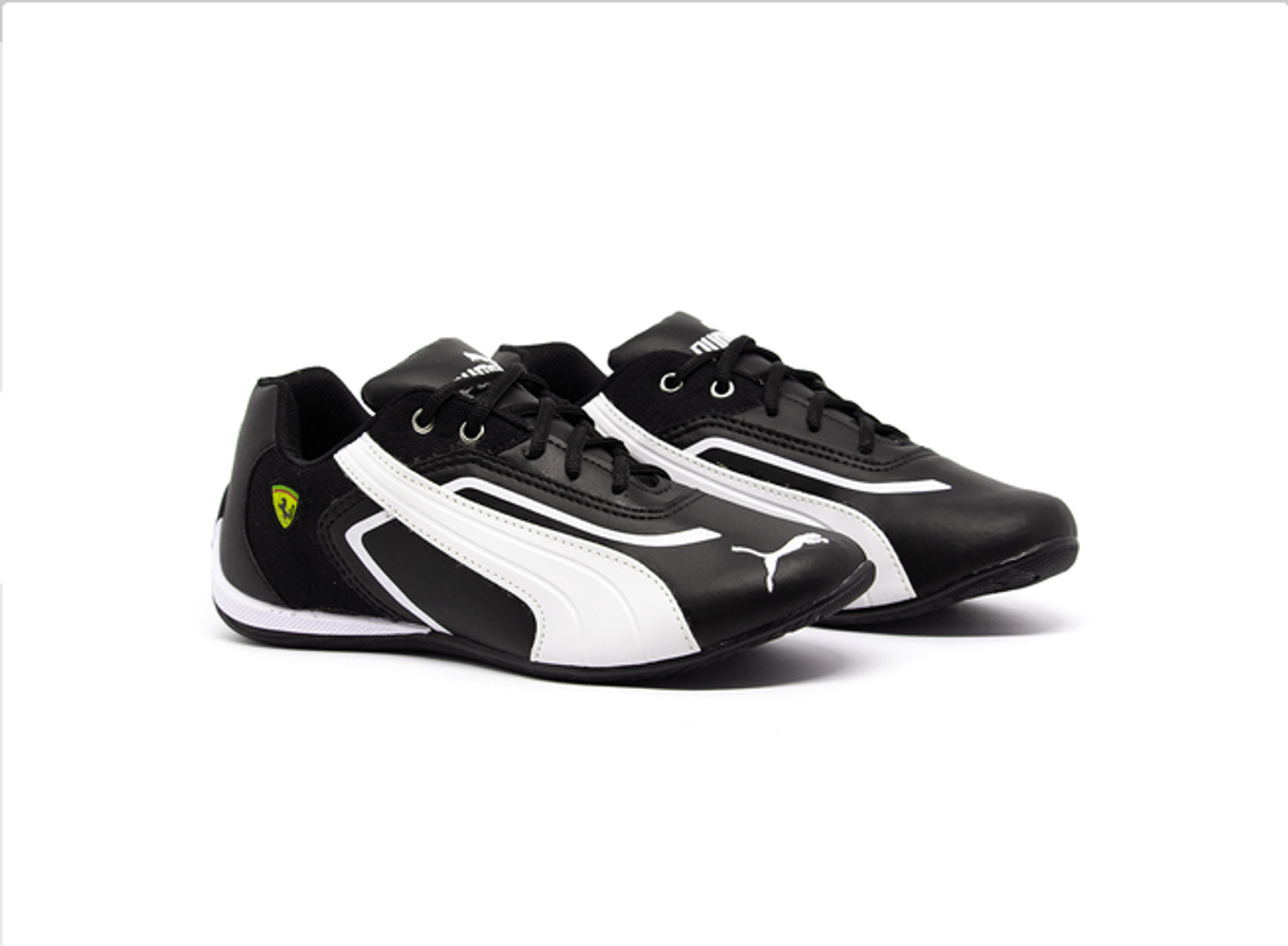 Tênis Masculino Adulto Fórmula 1 New Preto e Branco | Tênis Masculino ...