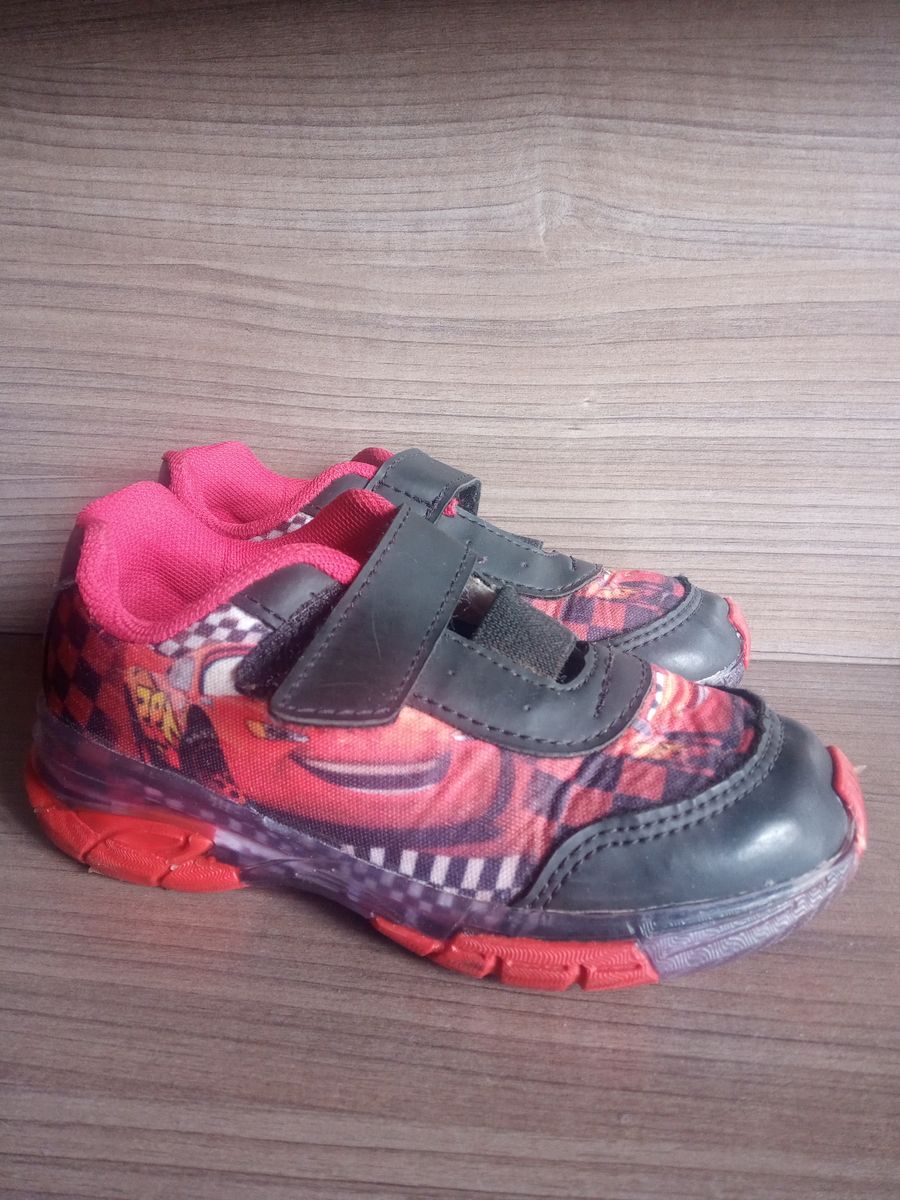 Tênis Mcqueen Tam 27 Que Acende Quando Pisa | Calçado Infantil para ...