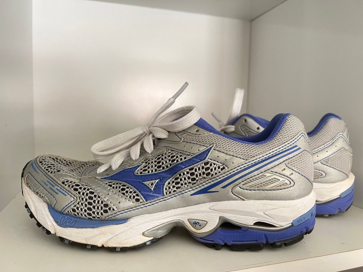Tenis Mizuno Creation Ultima 4 Azul e Prata Ótimo Estado | Tênis ...