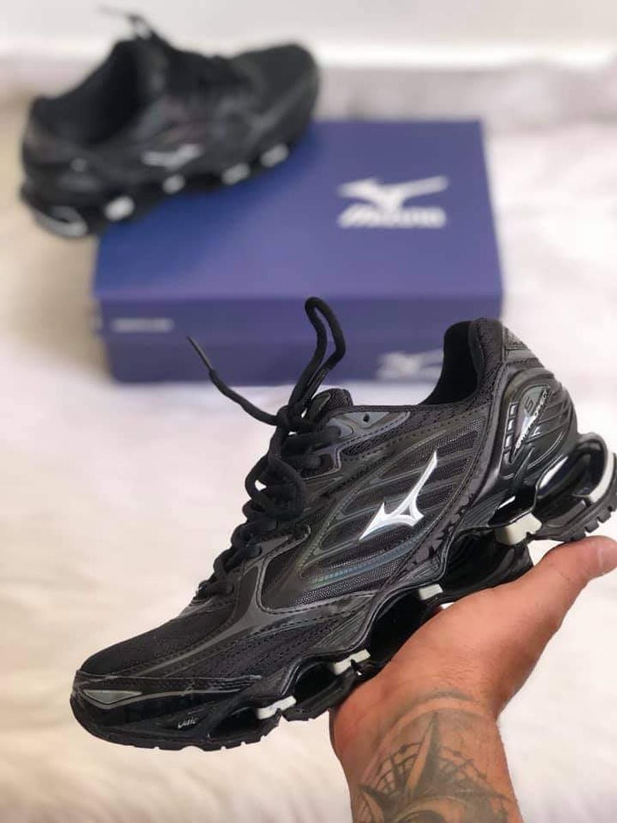 Tênis Mizuno Pro 6 Camaleão Masculino Refletivo Preto Pro 6,7,8,9,x ...