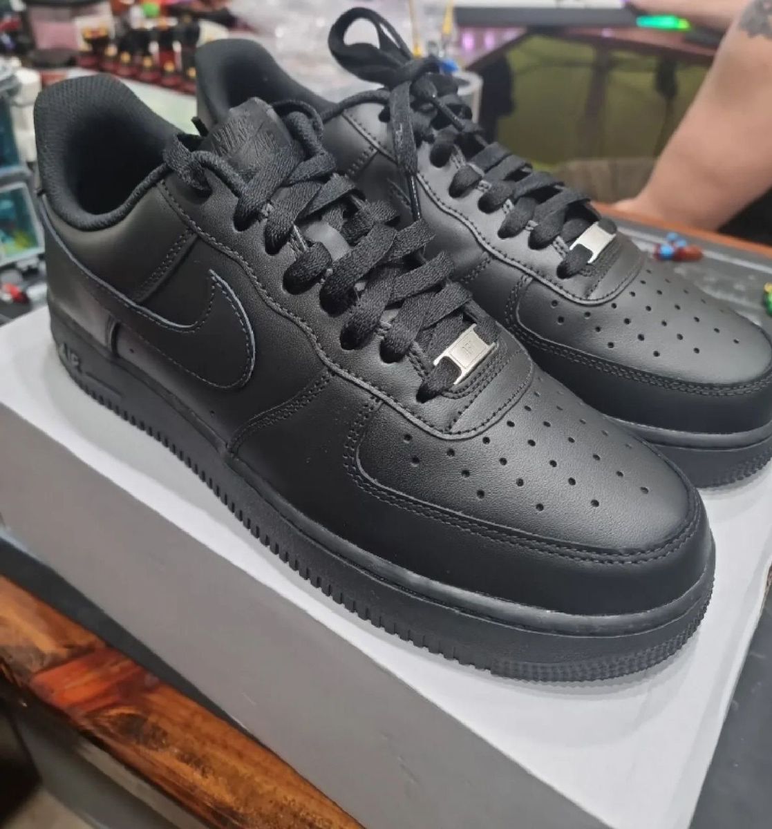 Tênis Nike Air Force Af1 Preto Original Novo | Tênis Masculino Nike ...
