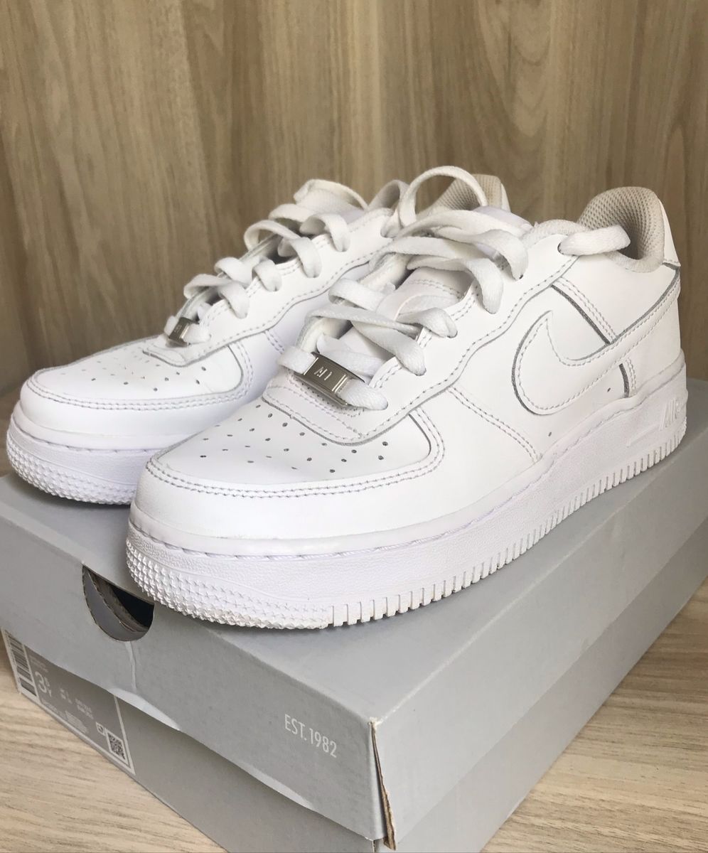 Tenis Nike Air Force 1 Original Branco 34 | Tênis Feminino Nike Usado ...