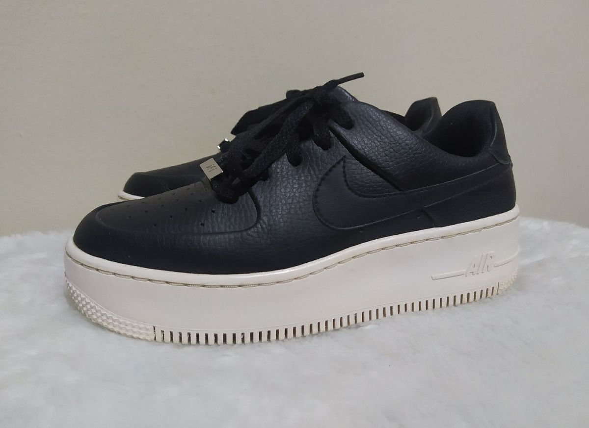 Tênis Nike Air Force 1 Sage Low Preto | Tênis Feminino Nike Usado ...