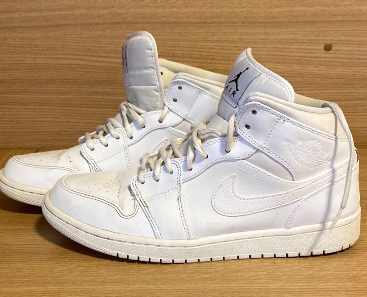 Tênis Nike Air Jordan 1 Mid Retro Branco Tamanho 42 | Tênis Masculino ...