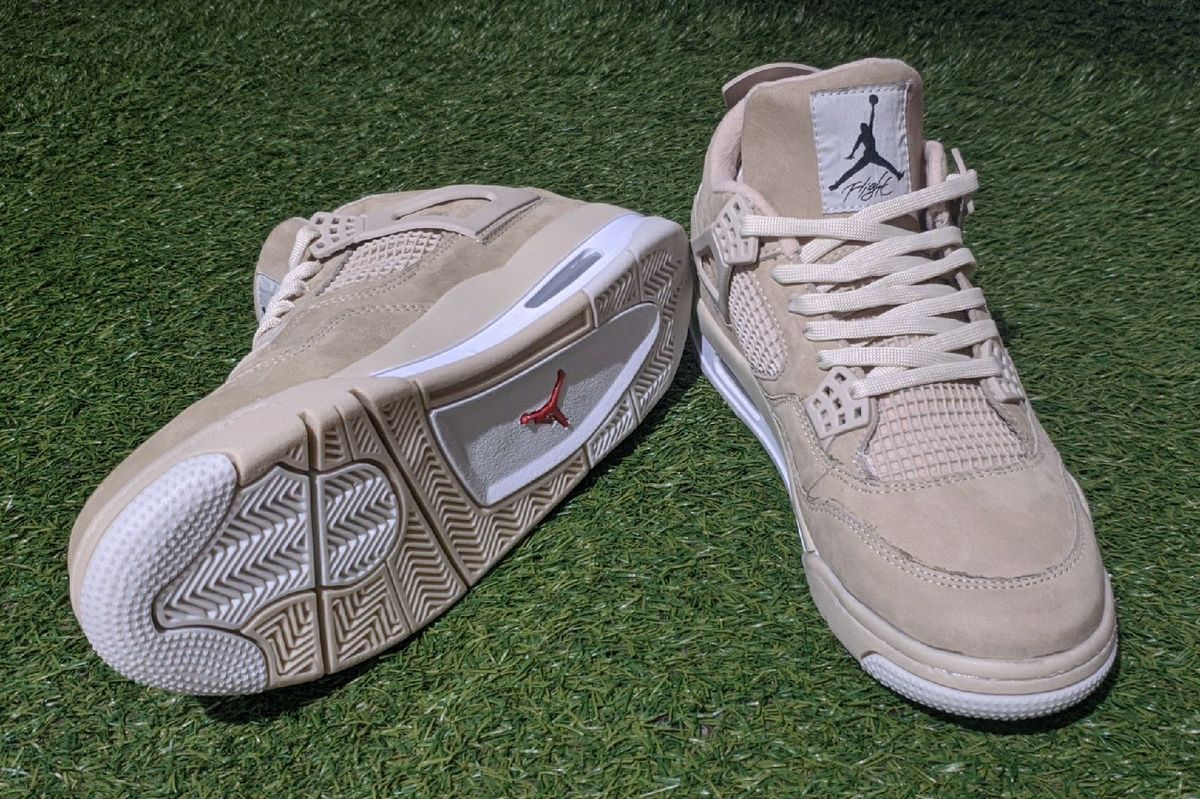 Tenis Nike Air Jordan 4 Retro Bege | Tênis Masculino Nike Usado ...