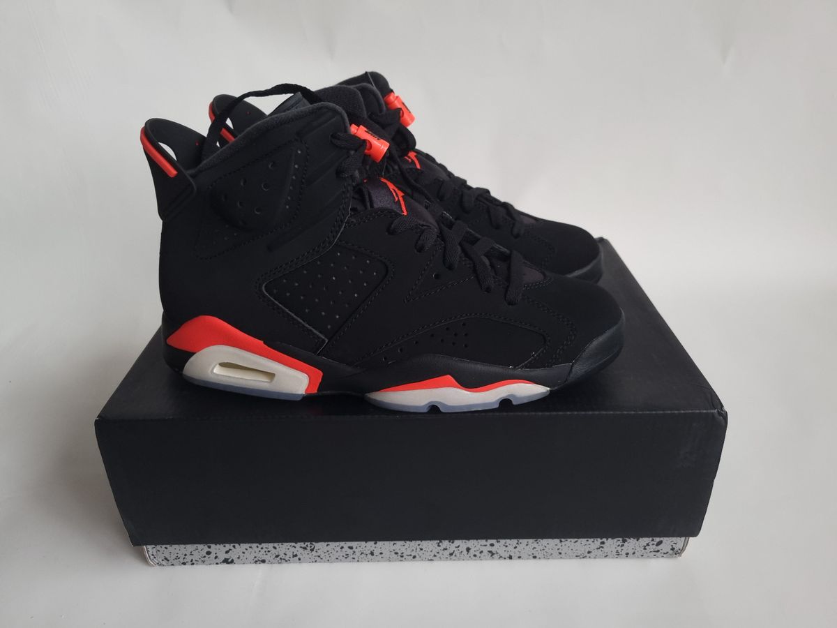Tênis Nike Air Jordan 6 Retro Preto Infrared 2019 Tamanho 40 Novo ...