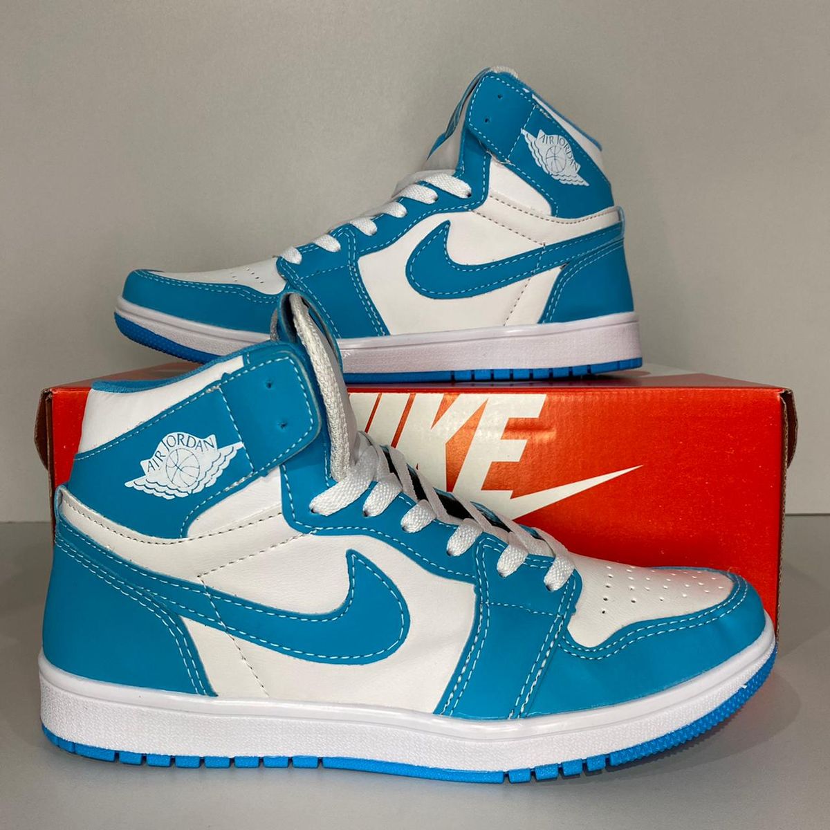 Tênis Nike Air Jordan Azul Bebê 34 | Tênis Feminino Nunca Usado ...