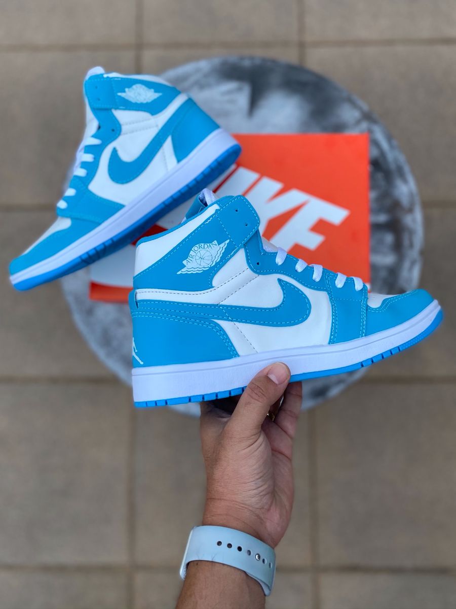 Tênis Nike Air Jordan Azul Bebê/ Branco, 43 - Promoção Air Jordan ...