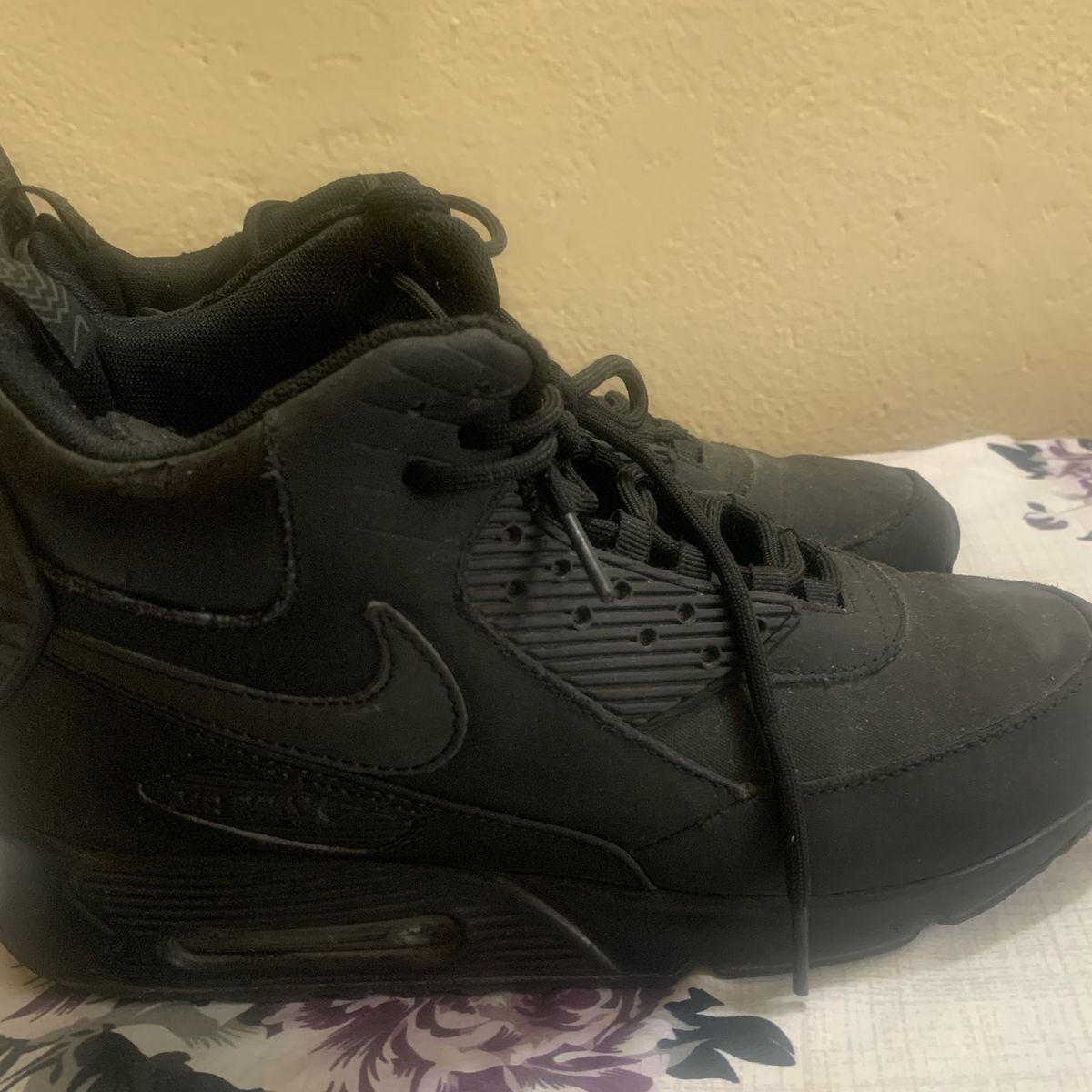 Tênis Nike Air Max Cano Alto Preto | Tênis Masculino Nike Usado ...