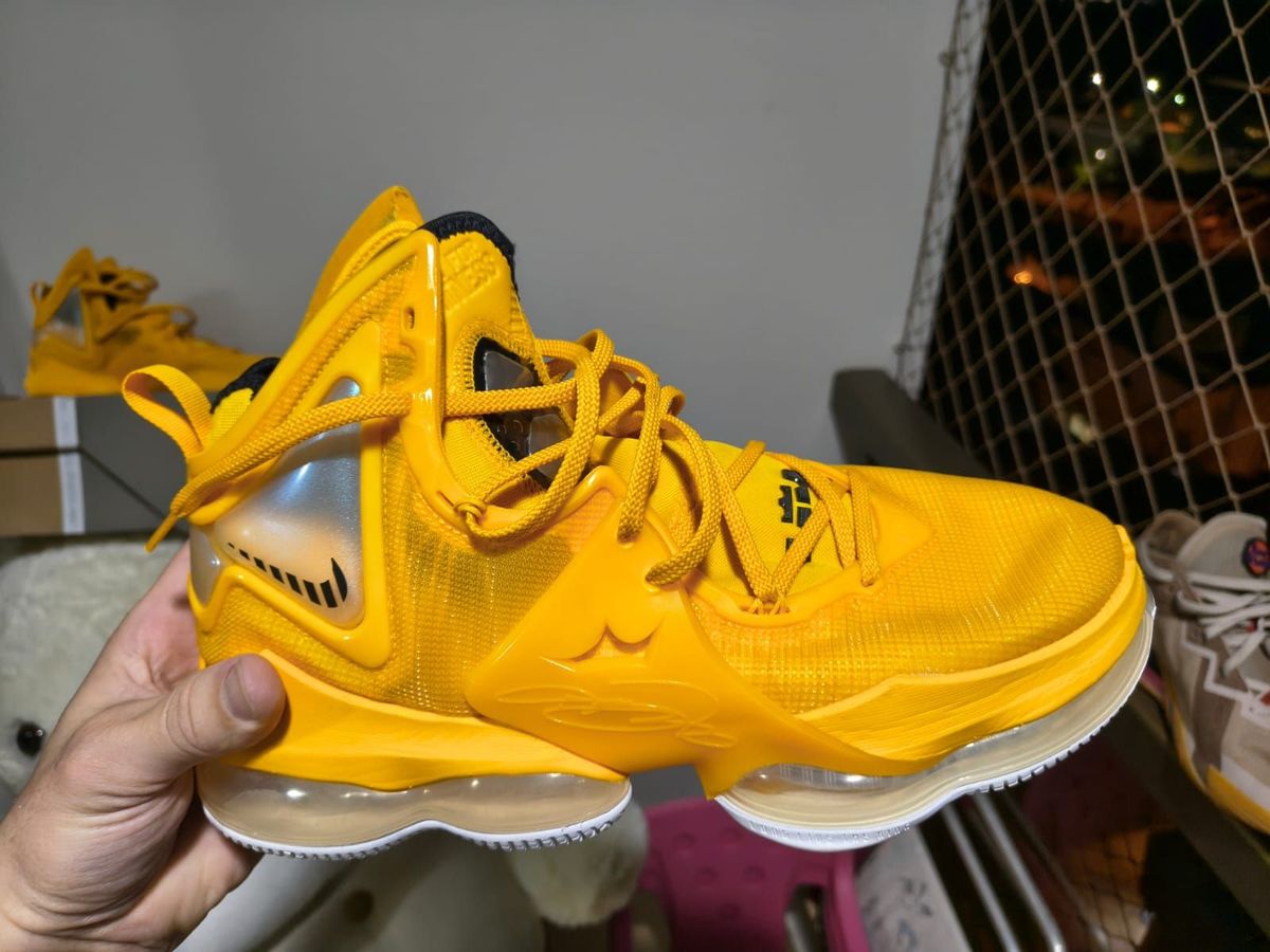 Tênis Nike Lebron 19 Yellow | Tênis Masculino Nike Nunca Usado ...