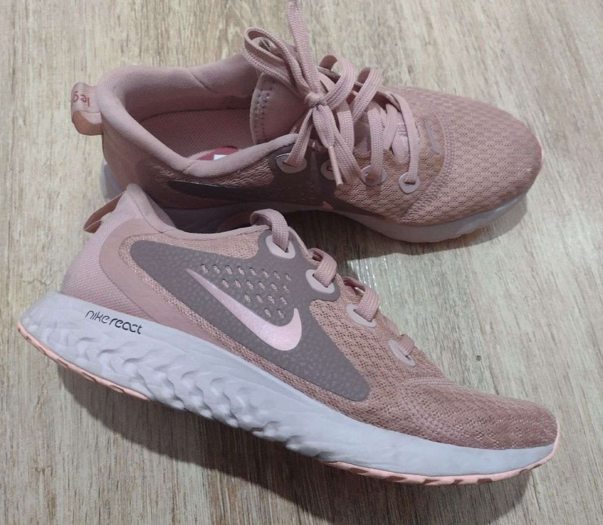 Tênis Nike Legenda React Semi Novo Rosa | Tênis Feminino Nike Nunca ...