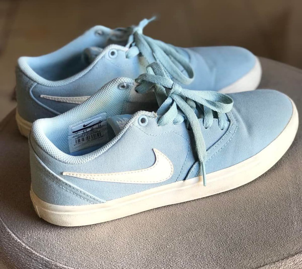 Tênis Nike Lona Azul | Tênis Feminino Nike Usado 75432143 | enjoei