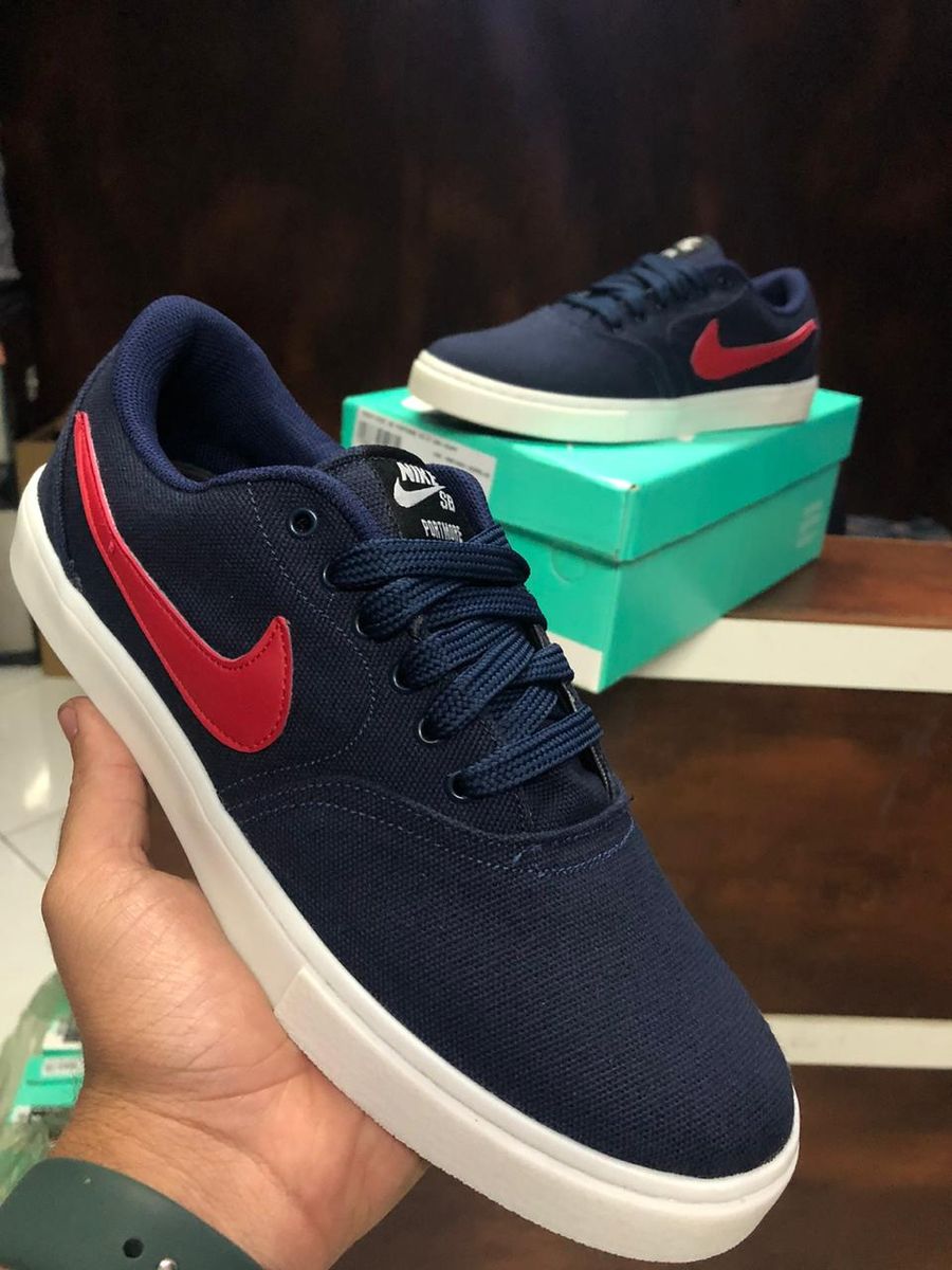 Tênis Nike Sb Azul Novo Original Importado | Tênis Masculino Nlke Nunca ...
