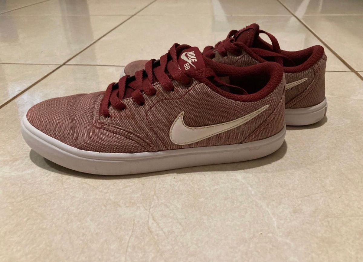 Tênis Nike Sb Check Solar Cvc - Feminino - Bordô 36 | Tênis Feminino ...
