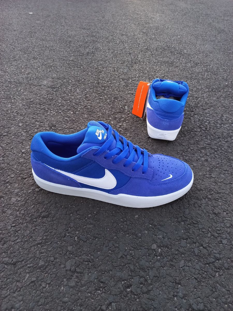 Tênis Nike Sb Force 58 Azul Royal Branco Skate Dswt | Tênis Masculino ...