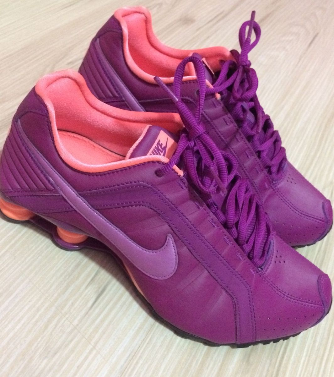 Tênis Nike Shox Roxo e Laranja | Tênis Feminino Nike Usado 23253696 ...