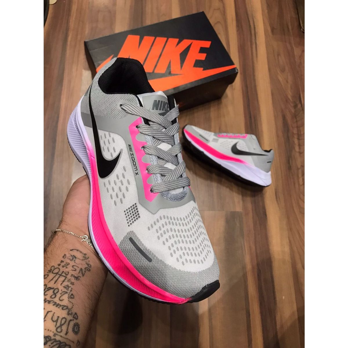 Tênis Nike Zoom X Cinza e Rosa Feminino Tamanho 34 | Tênis Feminino Nike Nunca Usado 98766907 ...