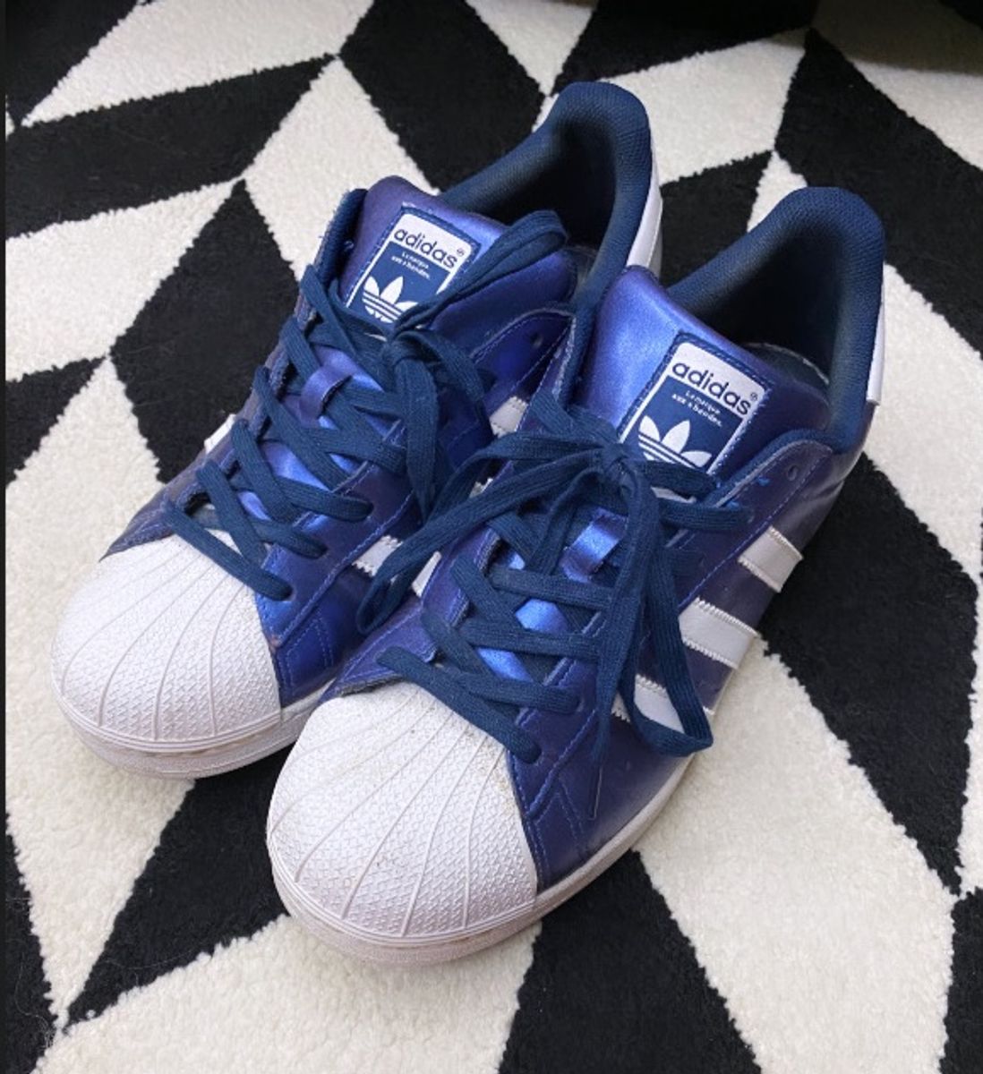 Tênis Original Adidas Superstar Azul Metálico Edição Limitada | Tênis ...