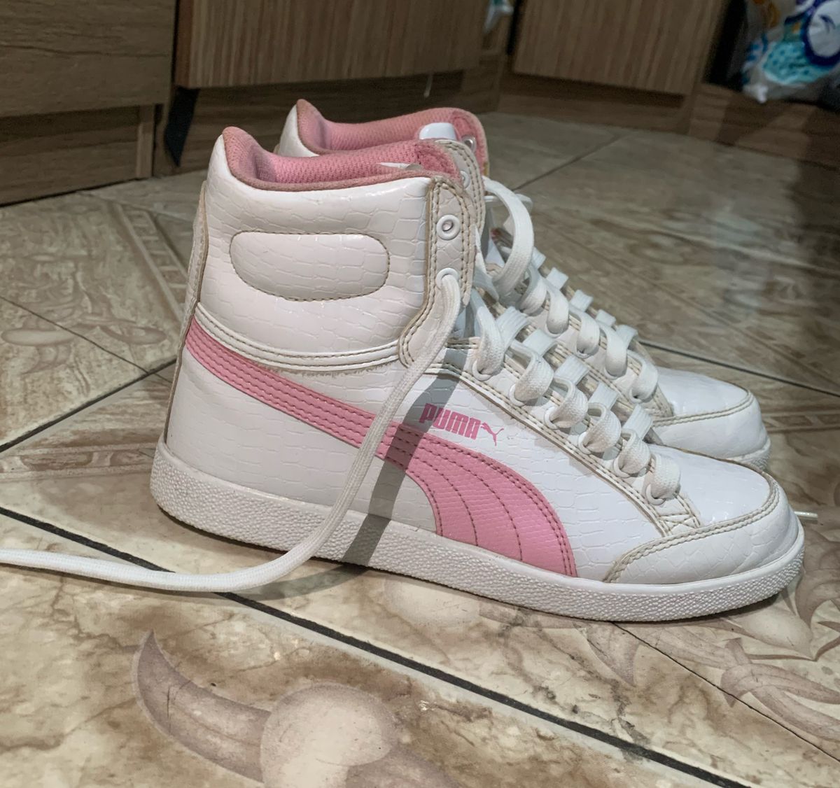 Tênis Puma Original Cano Alto | Tênis Feminino Puma Usado 75329843 | enjoei