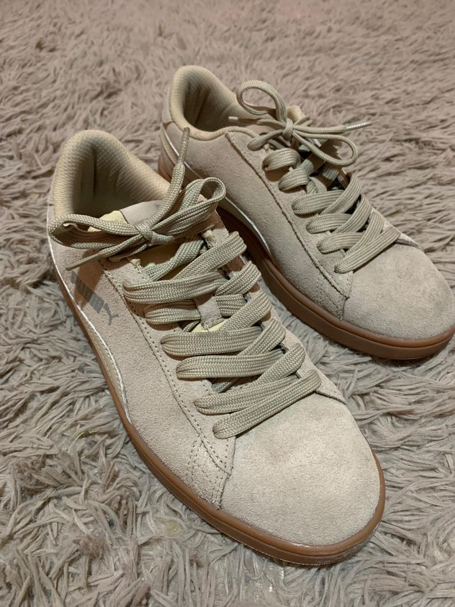 Tenis Puma Smash V2 Classico Bege | Tênis Feminino Puma Usado 45440172 ...