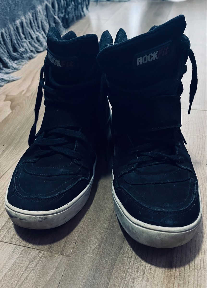 Tênis Rock Fit Camurça Preto | Tênis Feminino Rock Fit Usado 84316216 ...
