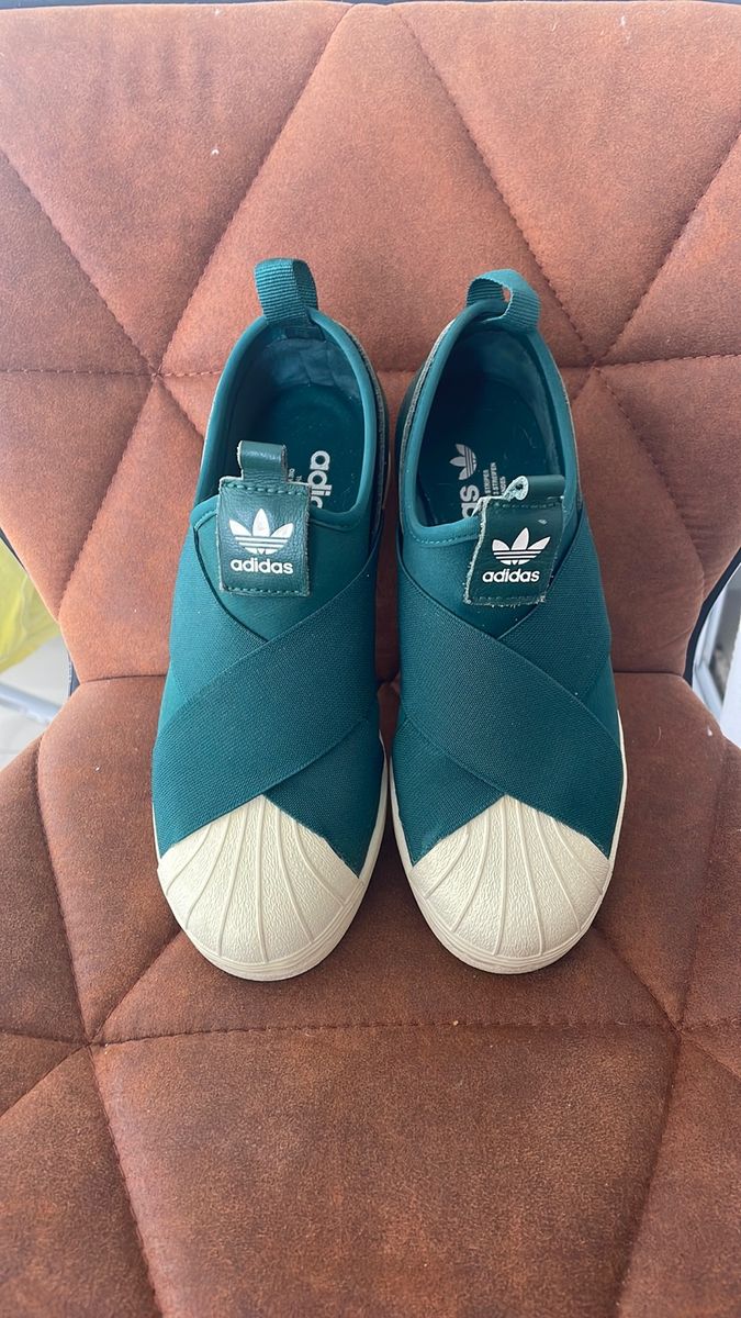 Tenis Slip On Adidas Verde Militar | Tênis Feminino Adidas Usado ...
