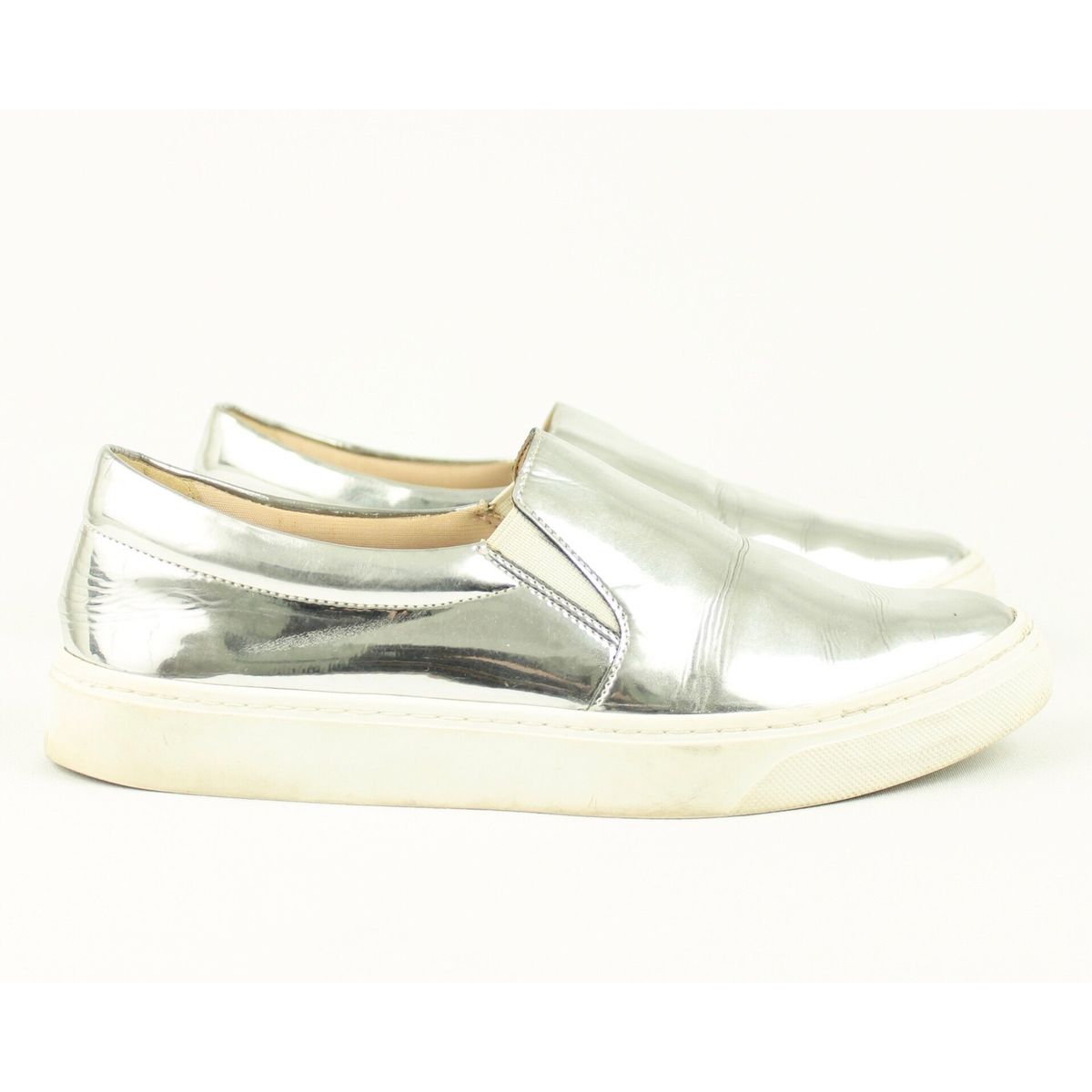 Tenis Slip On Prata Anne Kanner | Tênis Feminino Anne Kanner Usado ...