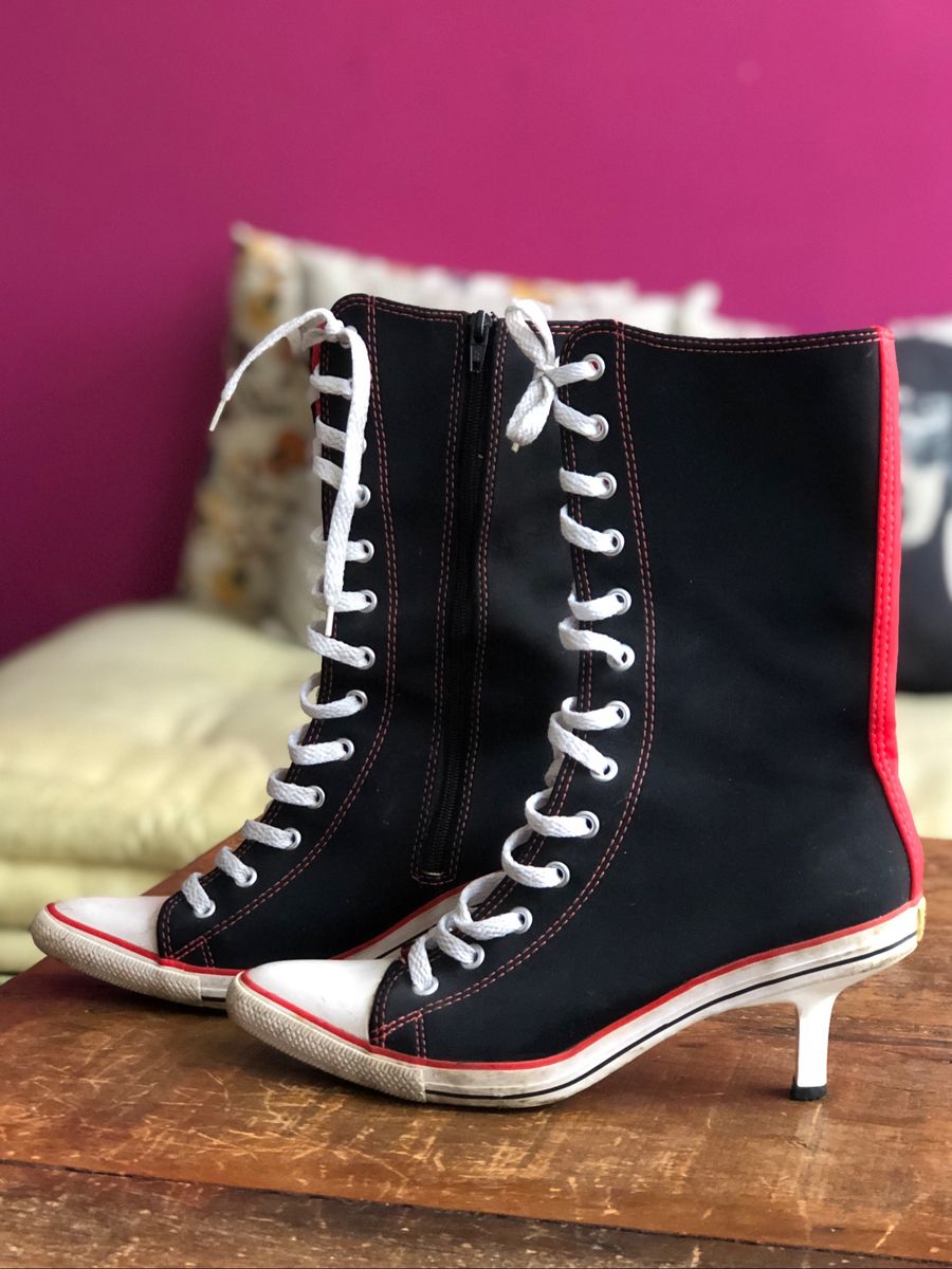 Tênis Tipo All Star de Salto | Tênis Feminino Sanden Usado 40712997 ...