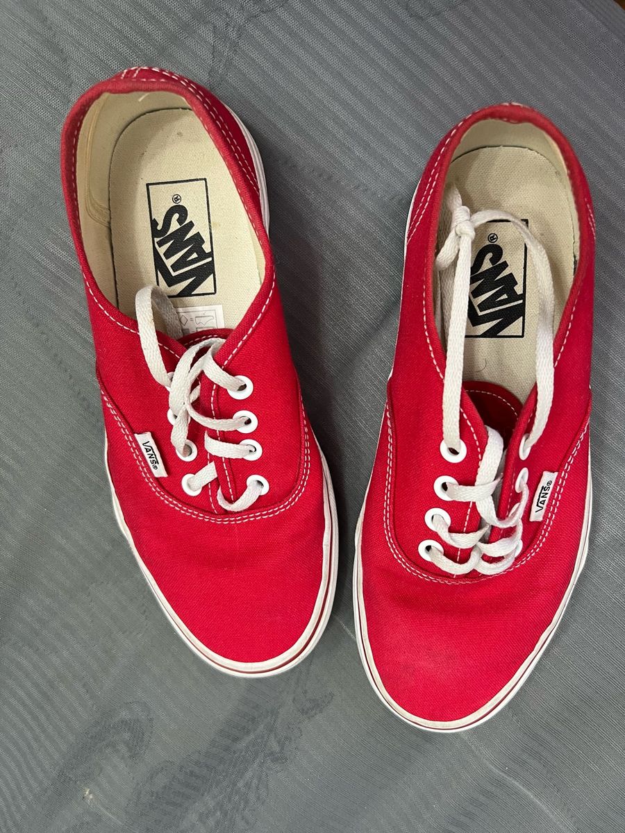Tenis Vans Authentic Red | Tênis Feminino Vans Usado 97283340 | enjoei