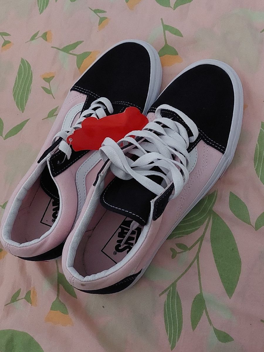 Ténis Vans Azul e Rosa | Tênis Feminino Vans Nunca Usado 83446268 | enjoei