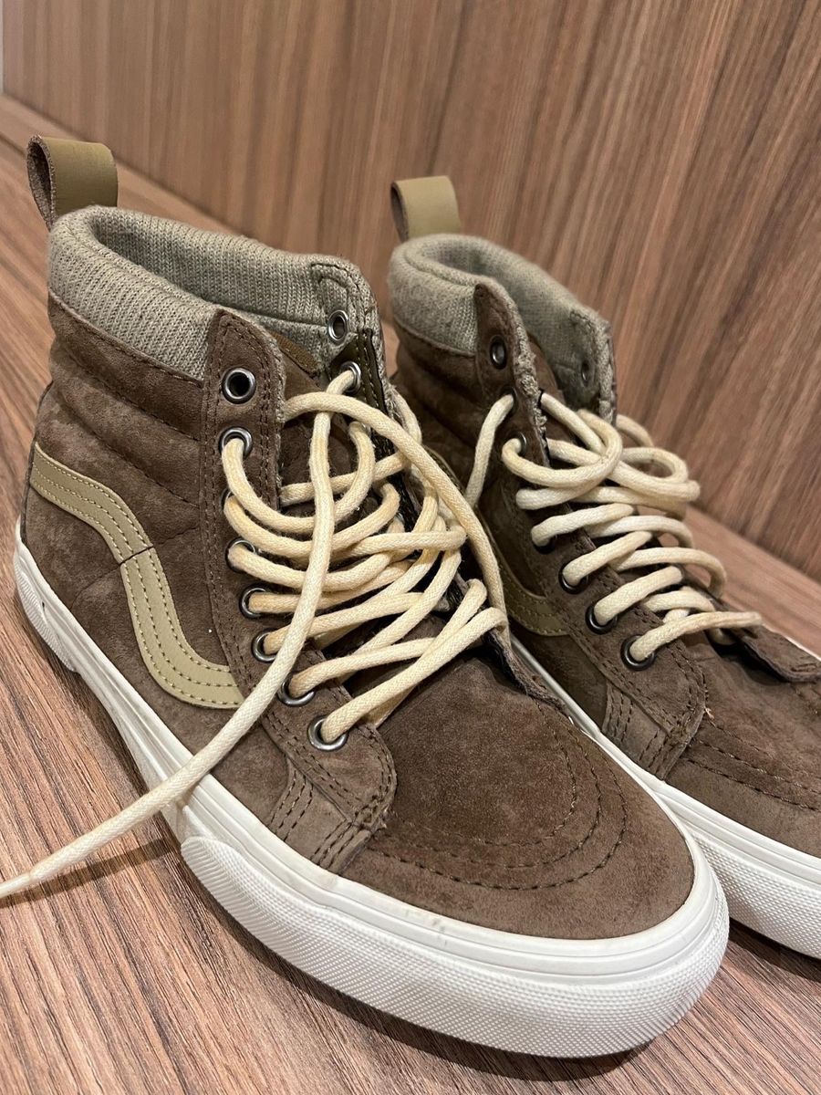 Tênis Vans Cano Alto Camurça Caramelo | Tênis Feminino Vans Usado ...