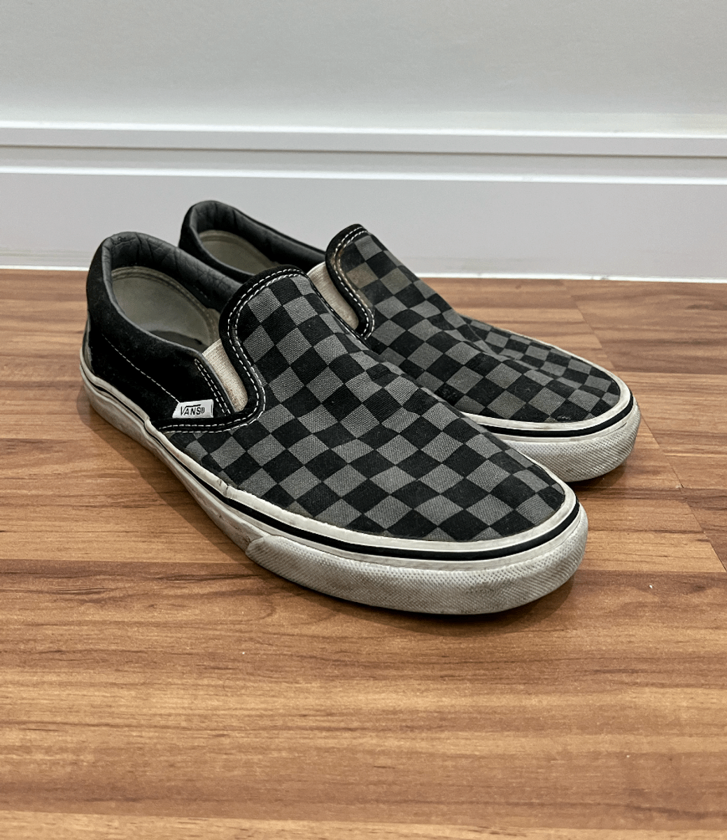 Tênis Vans Classic Slip On Cosmic Checkerboard (xadrez Cinza) - Tam40 ...
