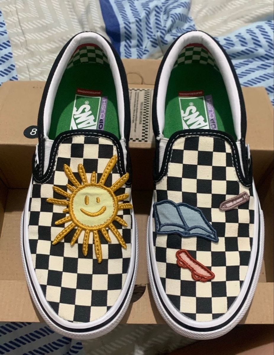 Tênis Vans Collab Skateistan Checkerboard | Tênis Feminino Vans Usado ...