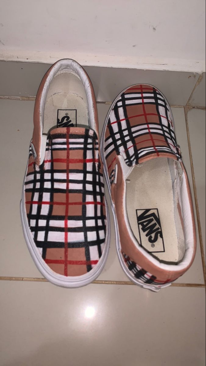 Tênis Vans Customizado Burberry | Tênis Feminino Vans Usado 86158514 ...