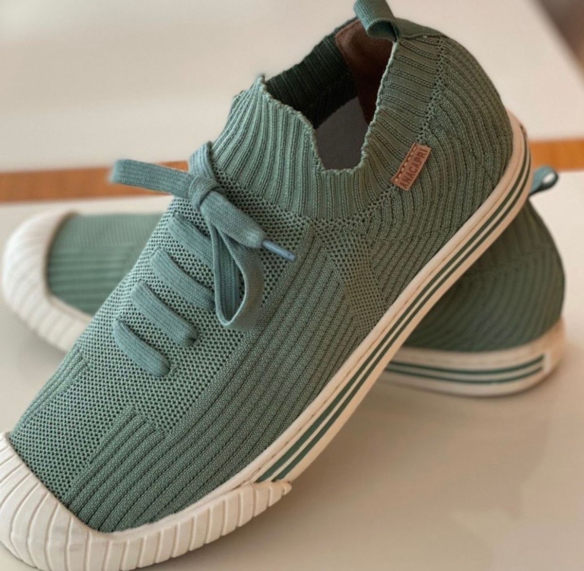 Tênis Verde Ale Jade Knit Ana Capri | Tênis Feminino Ana Capri Usado ...
