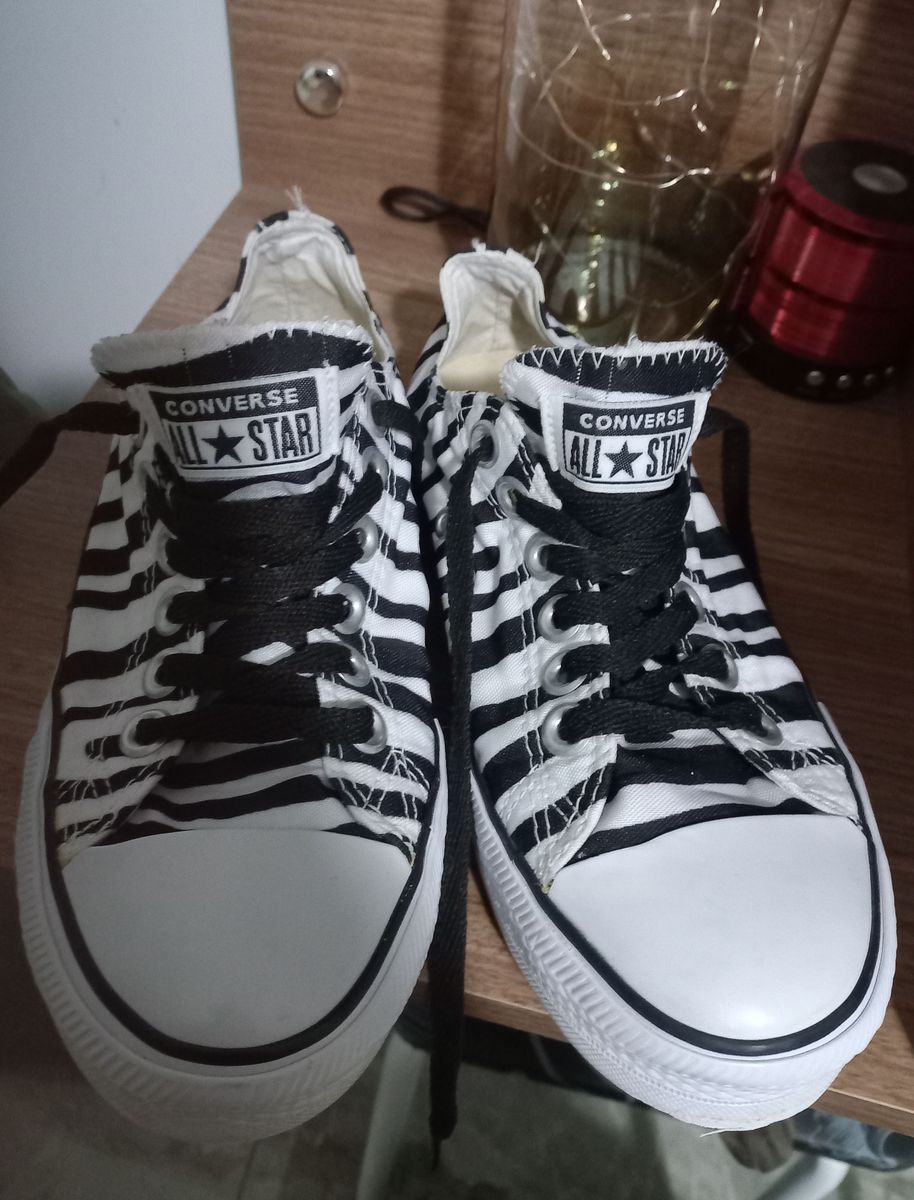 Tenis Zebra All Star Tam 35 Ler Descricao | Tênis Feminino All Star ...