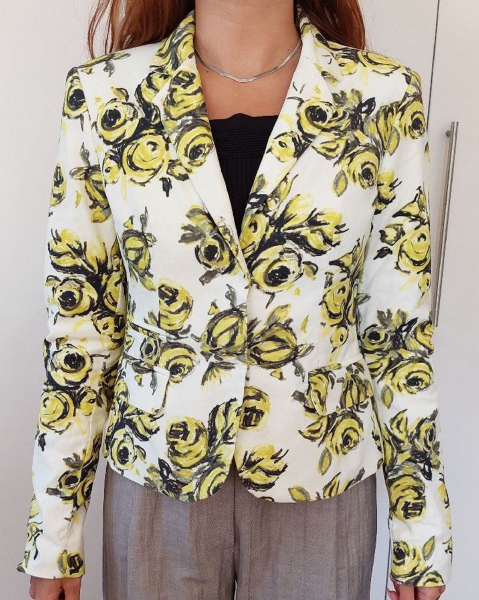 Terno Animale Floral Amarelo e Preto Estampa Exclusiva | Terno Feminino ...