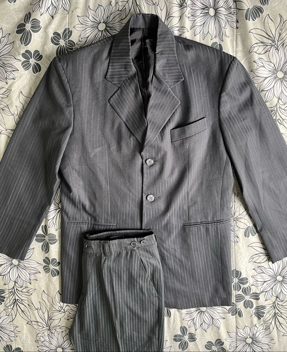 Terno Masculino Cinza Blazer Masculino Usado 74818087 Enjoei