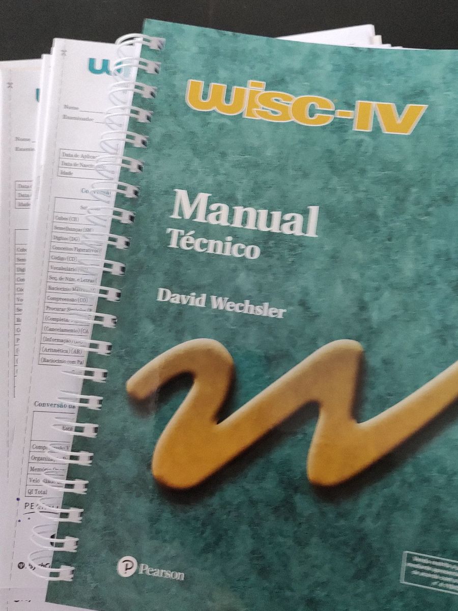 Teste Wisc Iv | Livro Pearson Usado 73382079 | enjoei