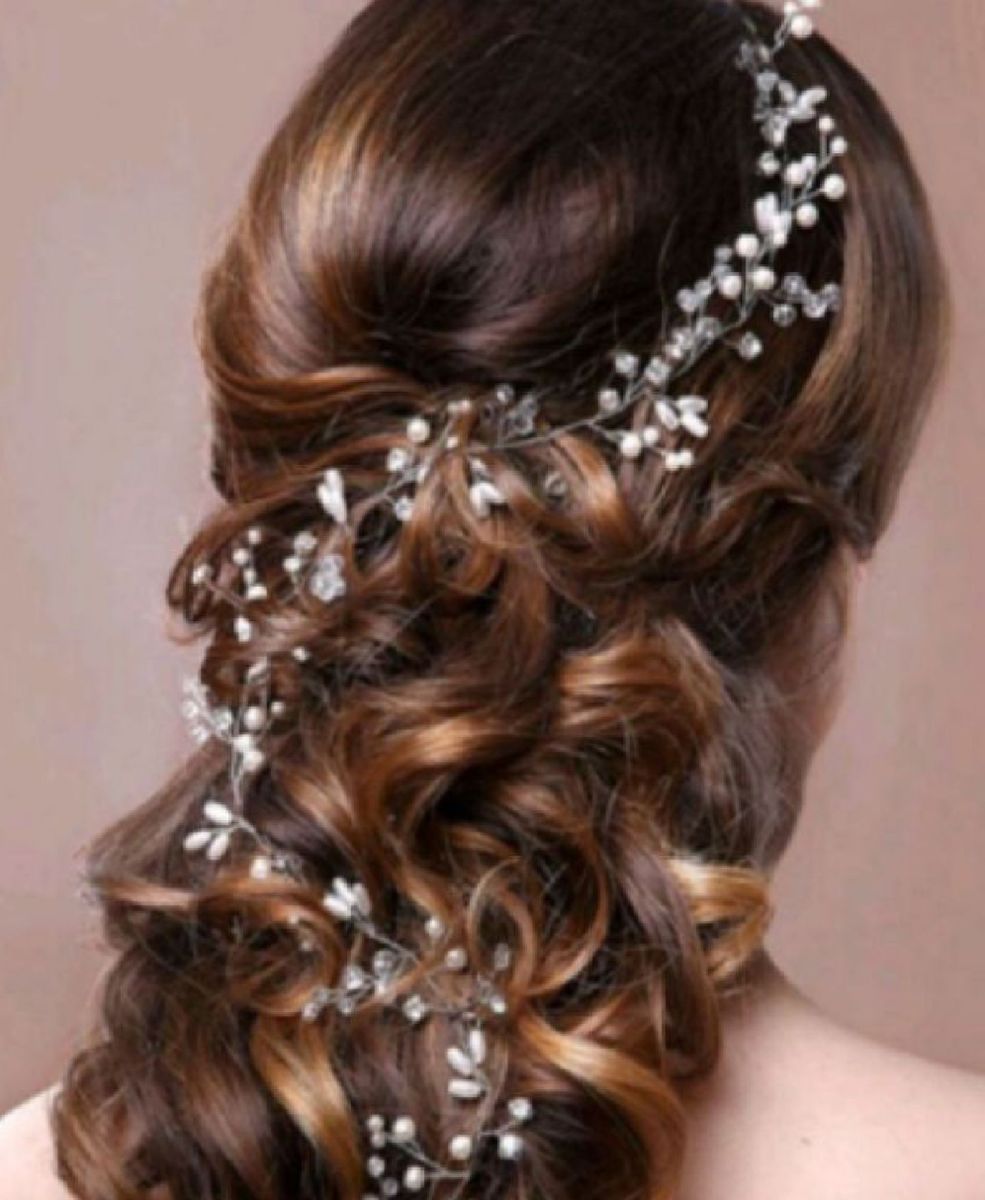 Tiara Prateada Maleável para Noivas | Produto p/ Cabelos Feminino Shein ...