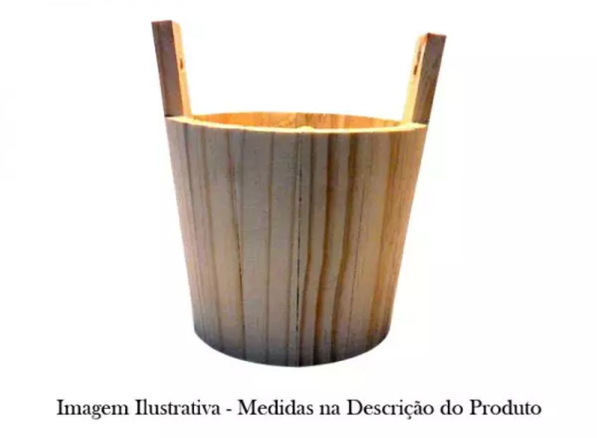 Tina de Madeira Balde Pequeno | Item de Decoração Nunca Usado 56234555 ...