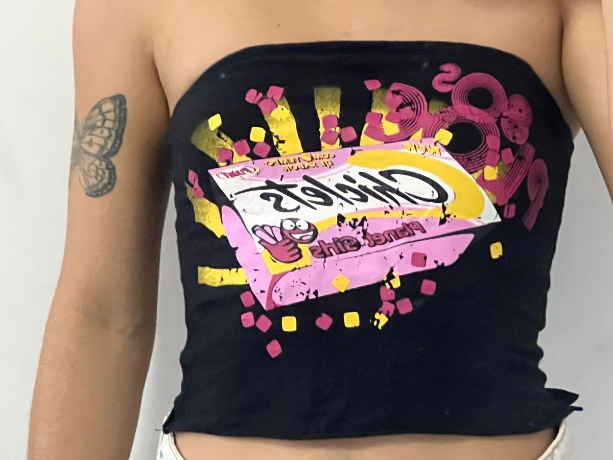 Top Faixa Planet Girls - Estampa Chiclets | Blusa Feminina Planet Girls ...